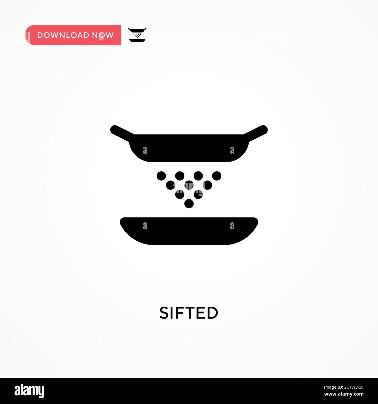 Sifted vector icon. . Modern, simple flat vector illustration for web ...