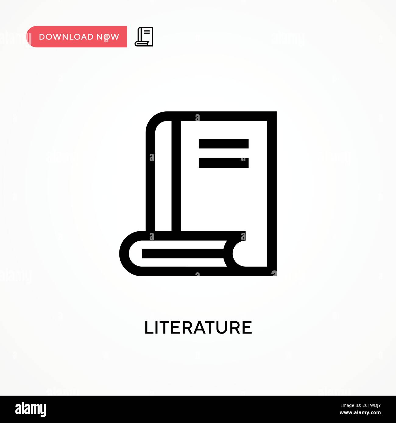 Literature vector icon. . Modern, simple flat vector illustration for ...