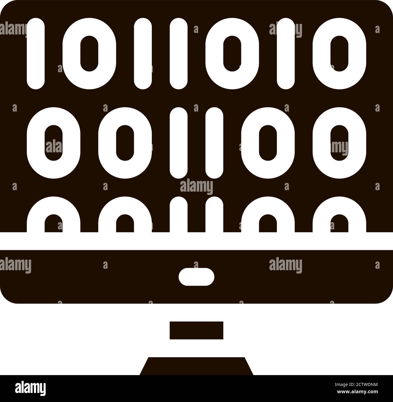 Artificial Intelligence Binary Code glyph icon Stock Vector Image & Art ...