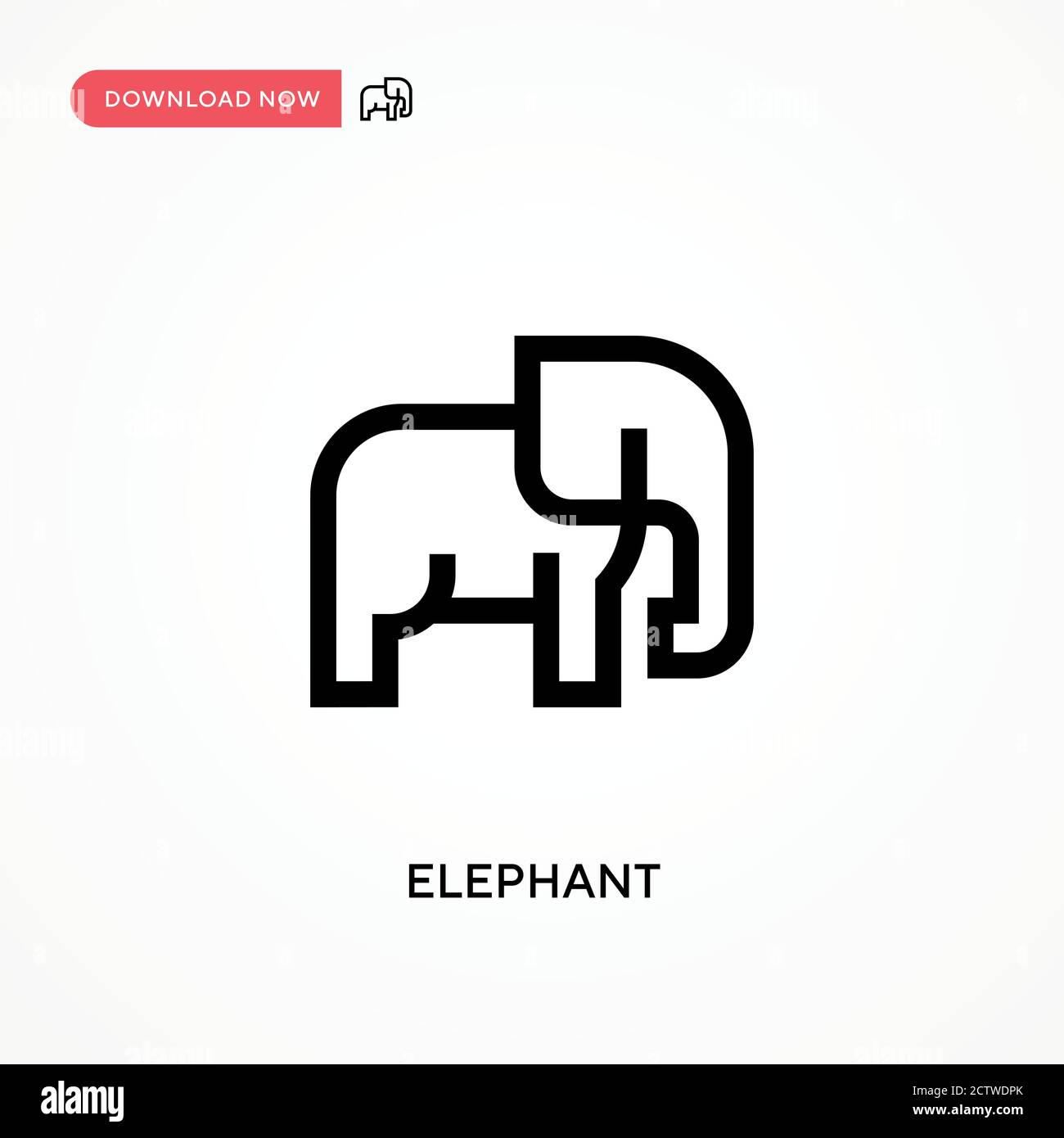 Elephant vector icon. . Modern, simple flat vector illustration for web ...