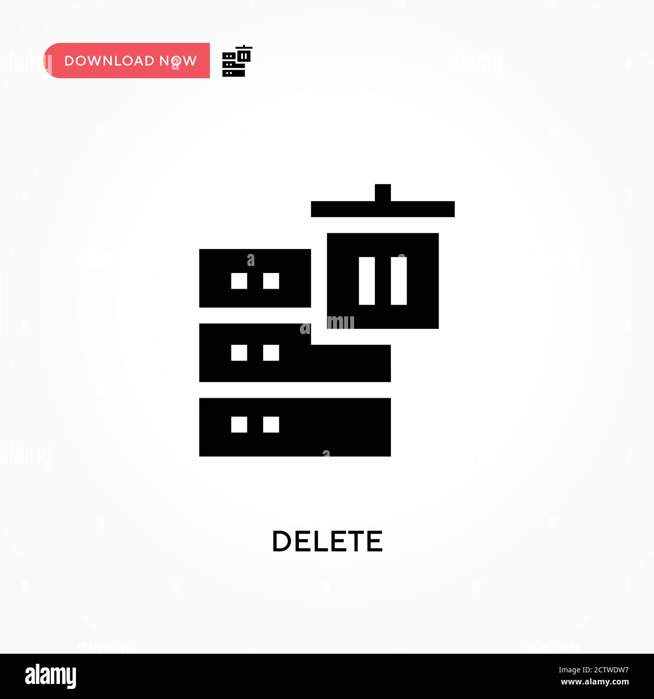 Delete vector icon. . Modern, simple flat vector illustration for web ...