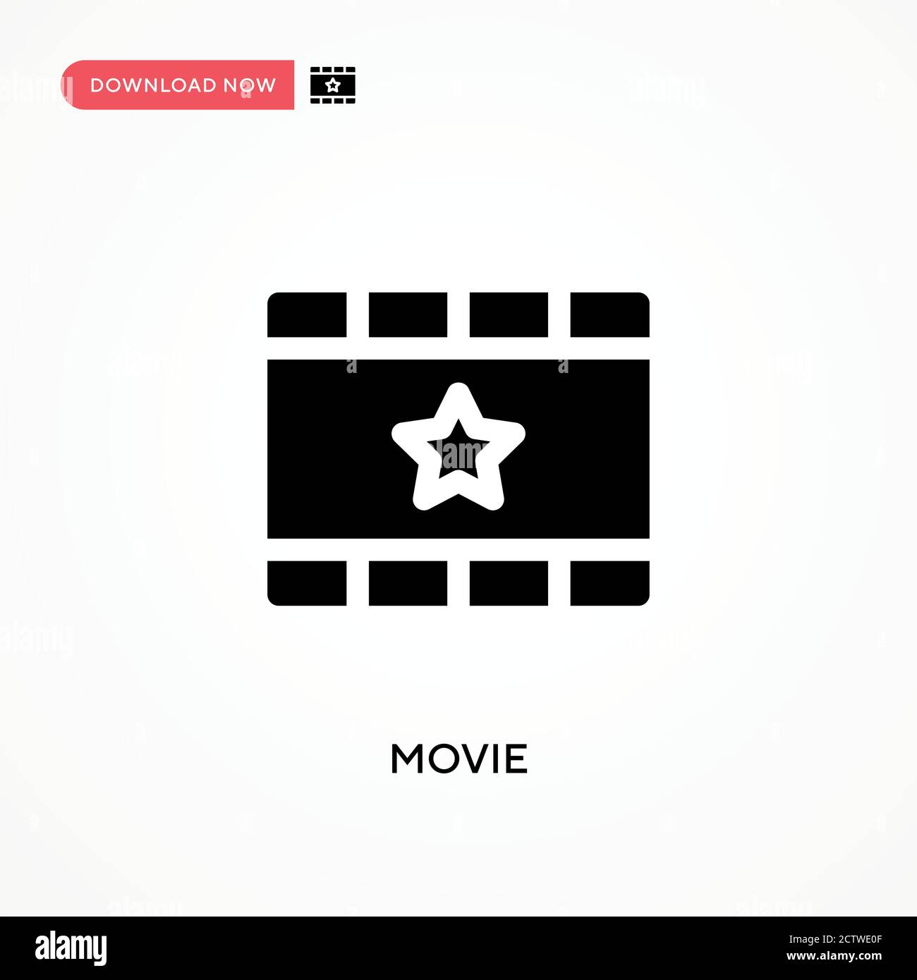Movie vector icon. . Modern, simple flat vector illustration for web ...