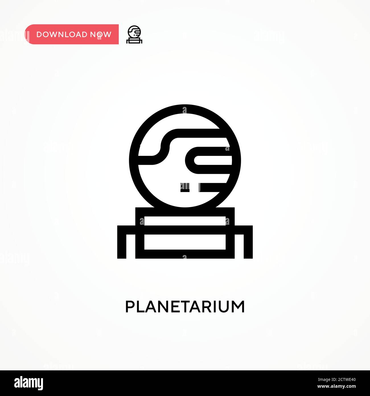 Planetarium vector icon. . Modern, simple flat vector illustration for ...