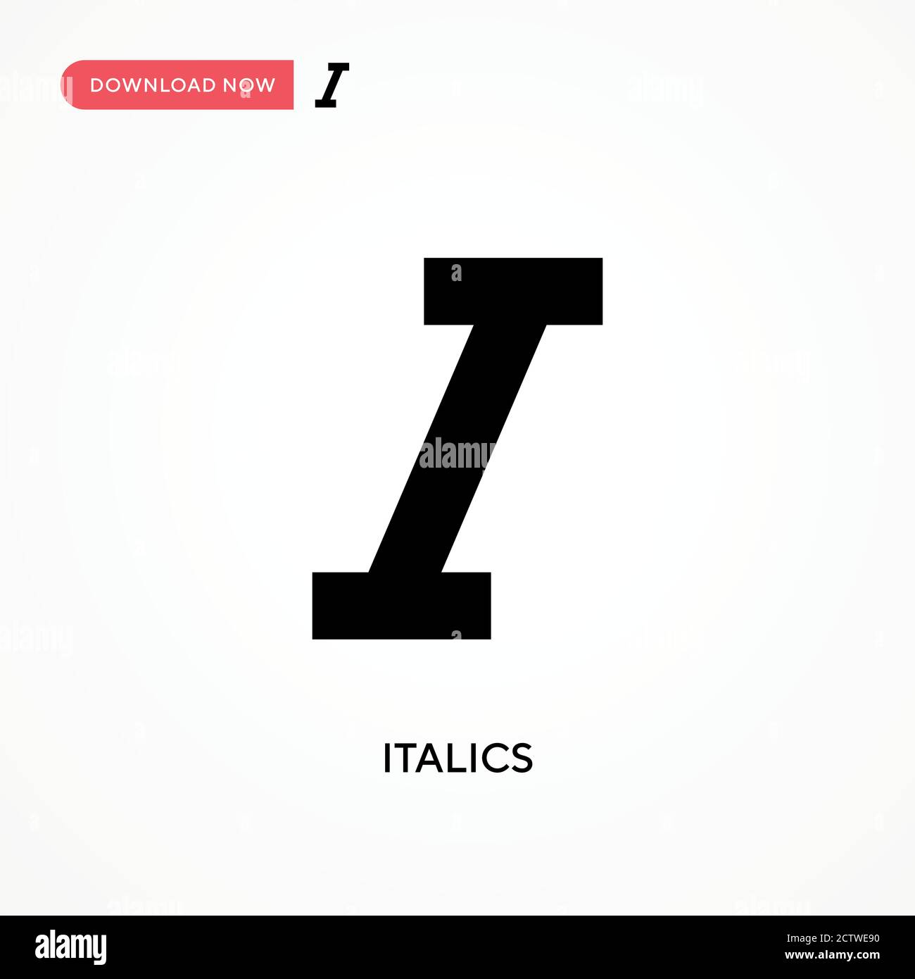 Italics vector icon. . Modern, simple flat vector illustration for web site or mobile app Stock ...