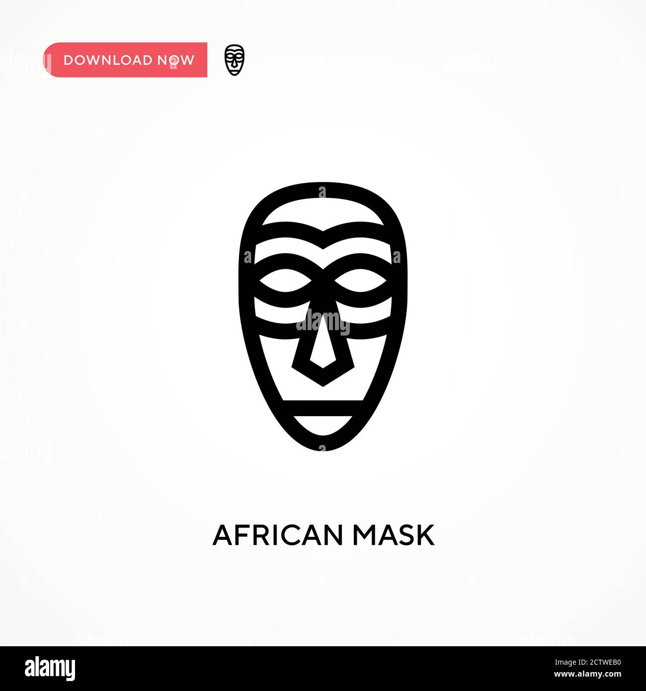 African mask vector icon. . Modern, simple flat vector illustration for ...