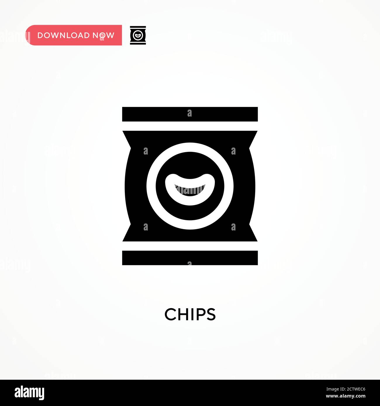 Chips vector icon. . Modern, simple flat vector illustration for web ...