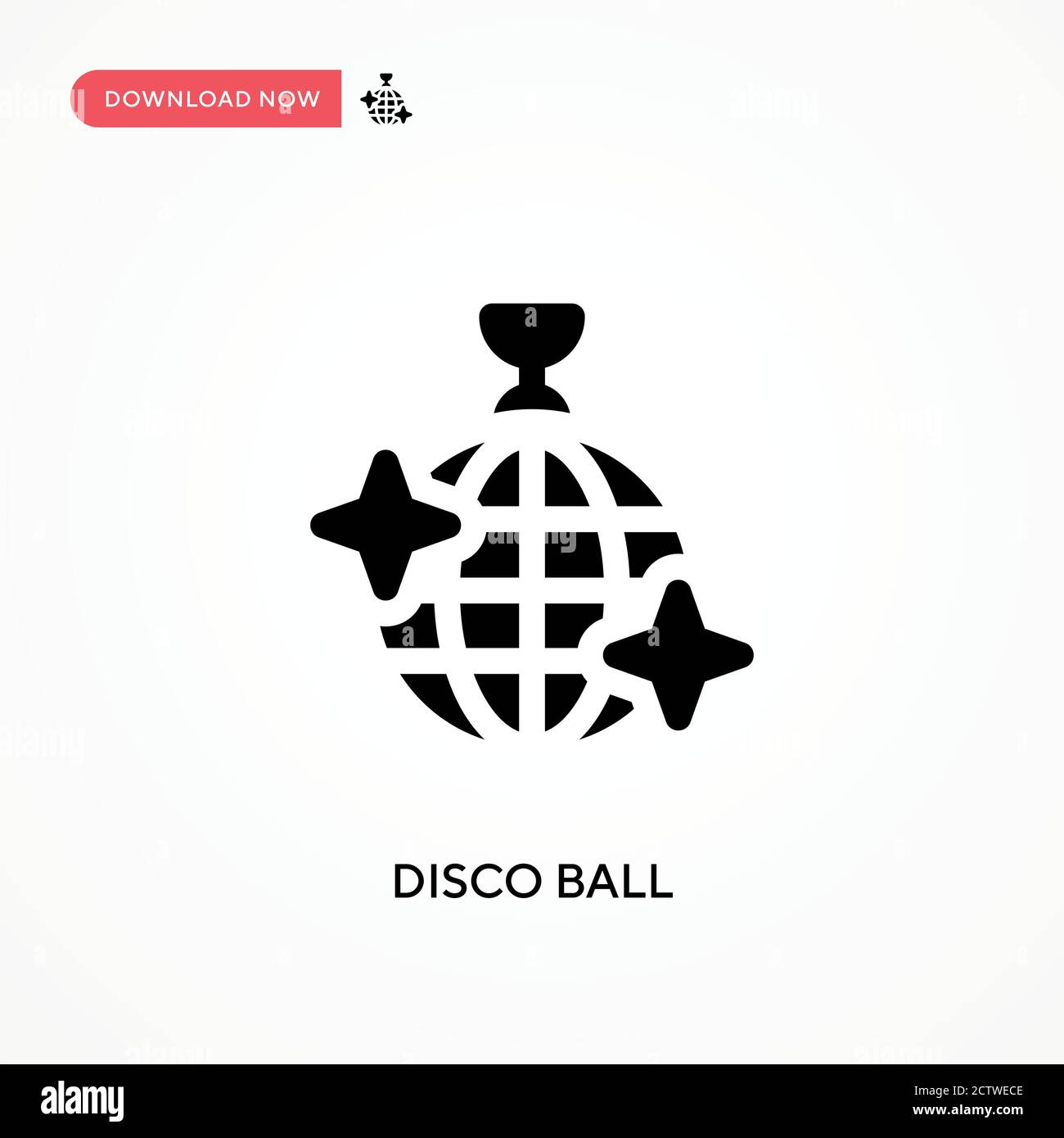 Disco ball vector icon. . Modern, simple flat vector illustration for ...