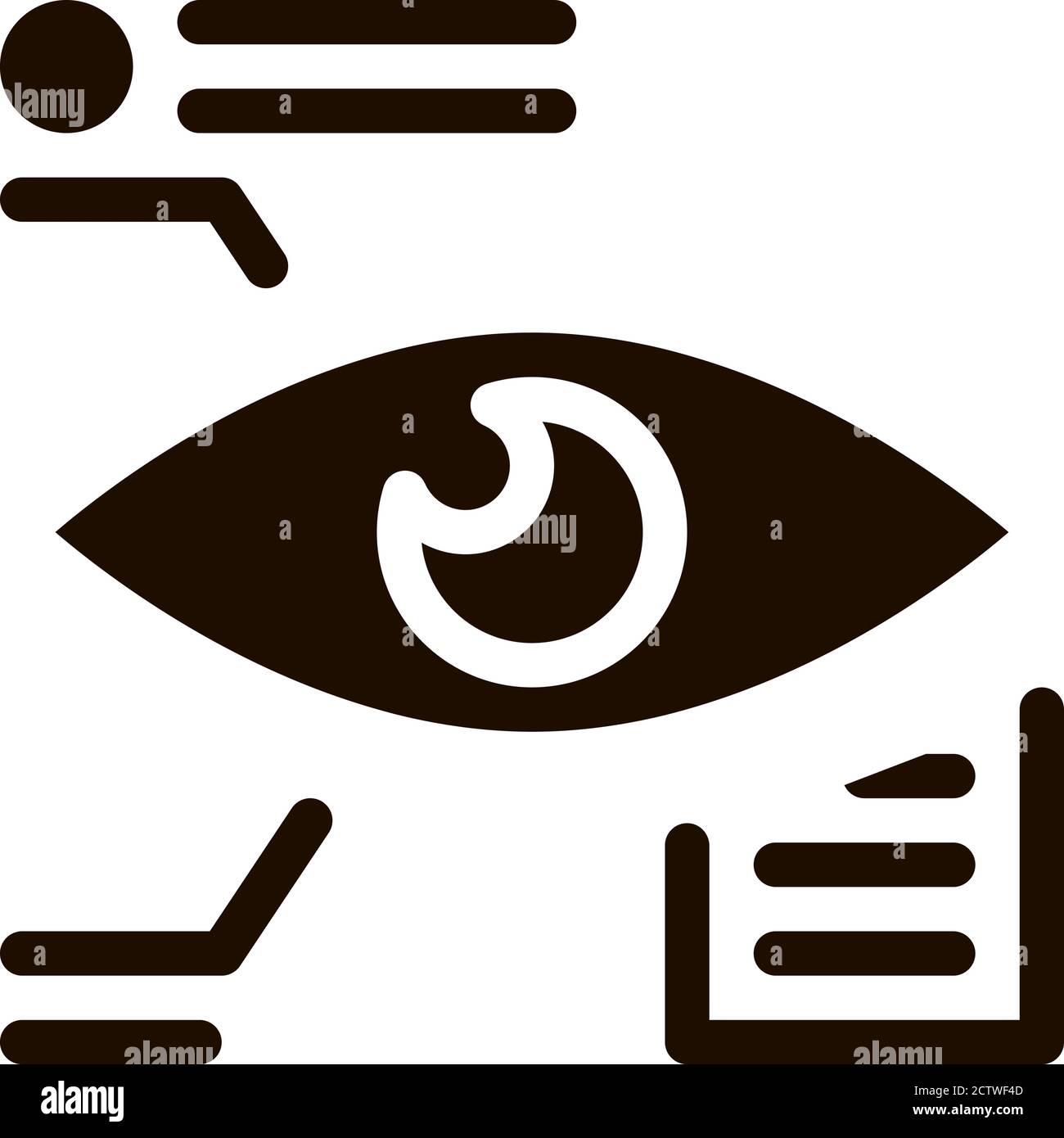 Eye Biometric Data And Information glyph icon Stock Vector Image & Art ...