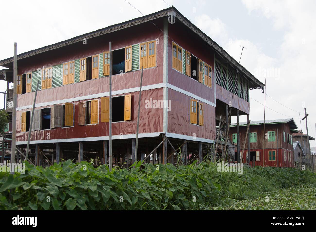 Inle Lake Myanmar 12/16/2015 floating village of Taunggyi houses built ...