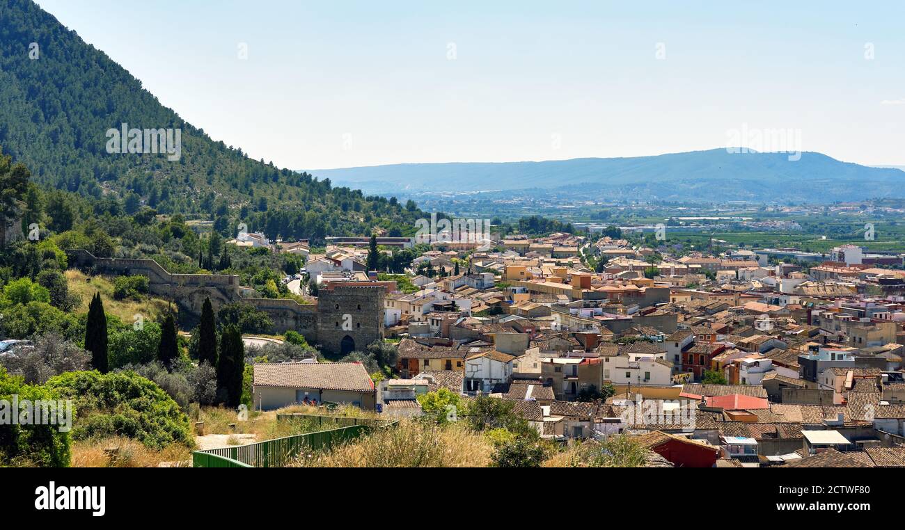 Panoramic image residential buildings typical spanish village, view ...