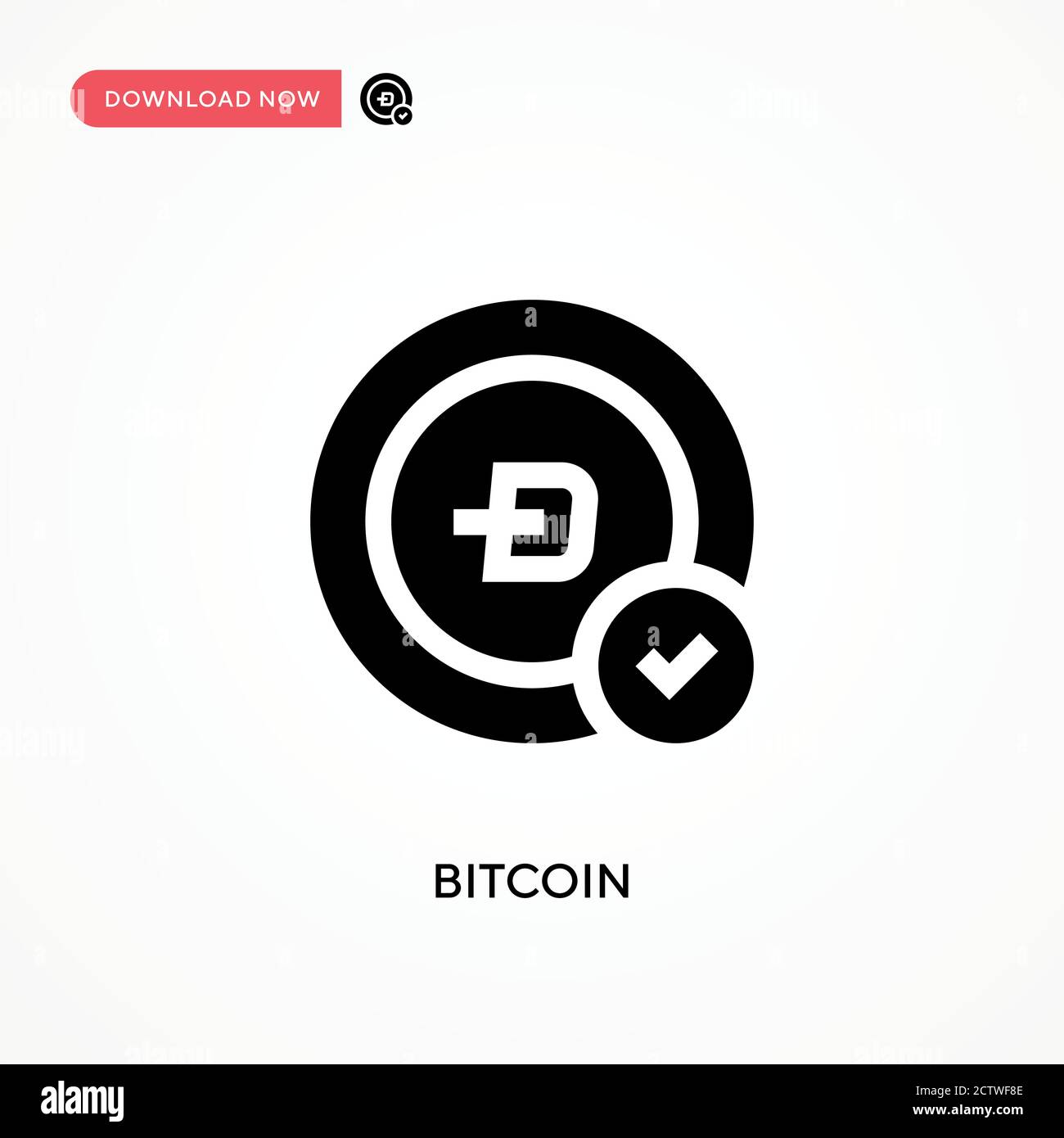 Bitcoin vector icon. . Modern, simple flat vector illustration for web ...