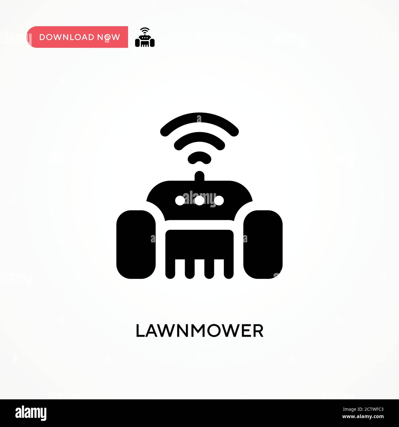 Lawnmower vector icon. . Modern, simple flat vector illustration for ...