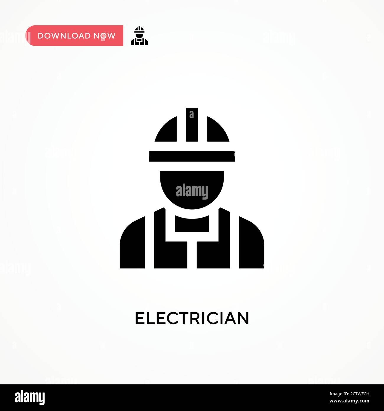 Electrician vector icon. . Modern, simple flat vector illustration for ...