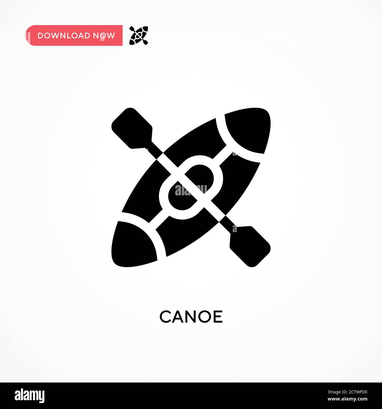 Canoe vector icon. . Modern, simple flat vector illustration for web ...