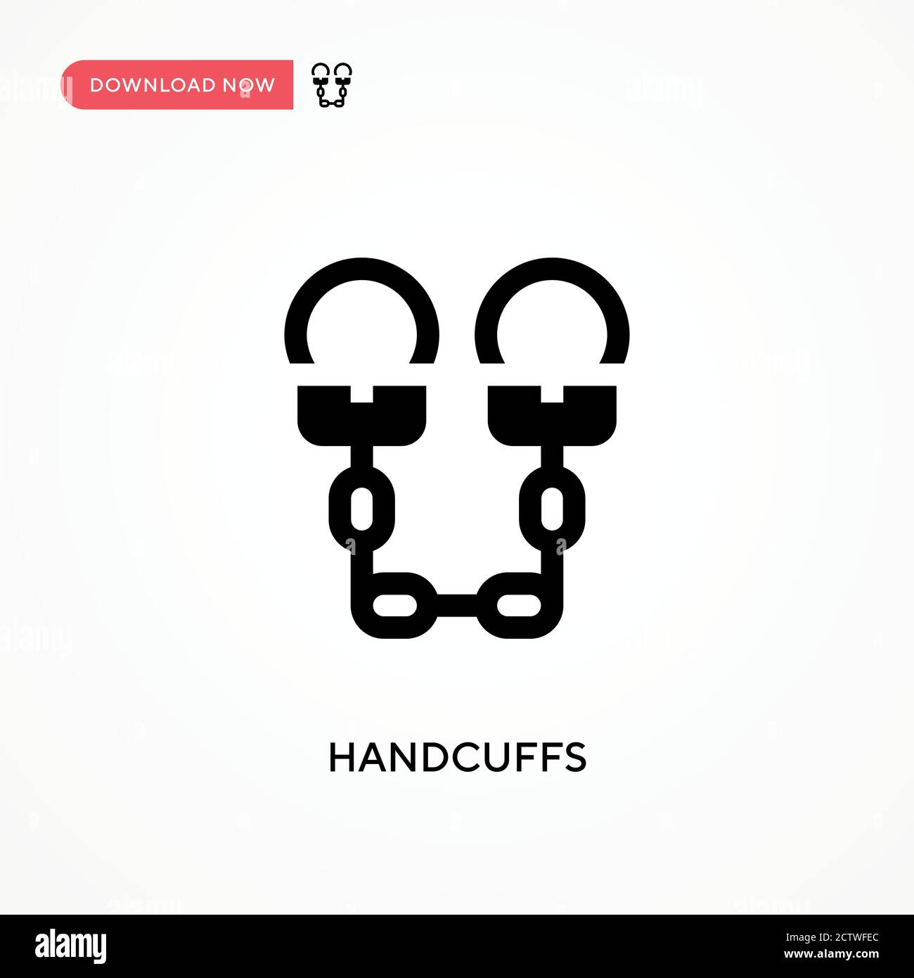 Handcuffs vector icon. . Modern, simple flat vector illustration for ...