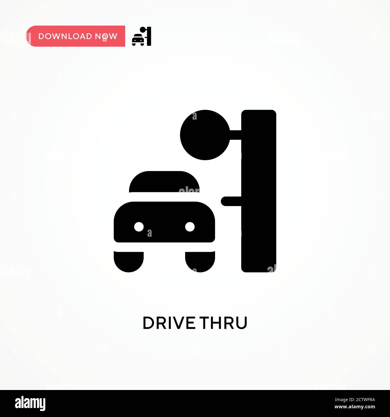 Drive thru vector icon. . Modern, simple flat vector illustration for ...