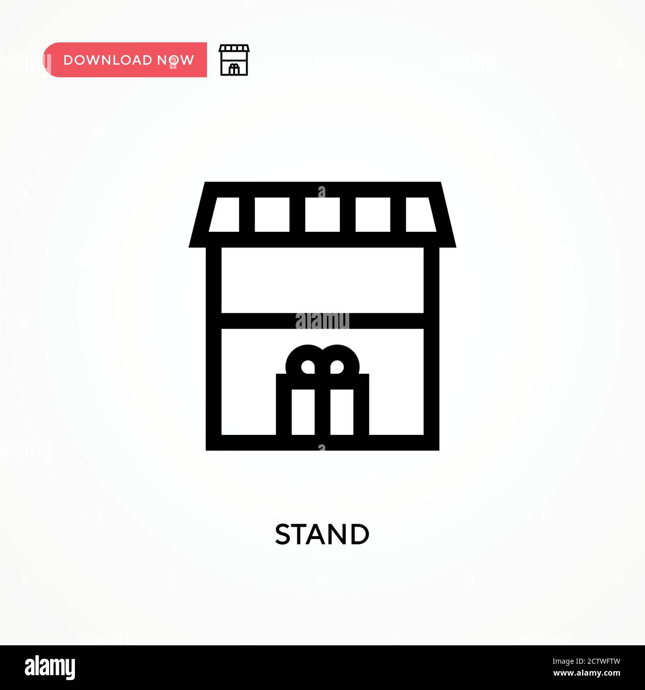 Stand vector icon. . Modern, simple flat vector illustration for web ...