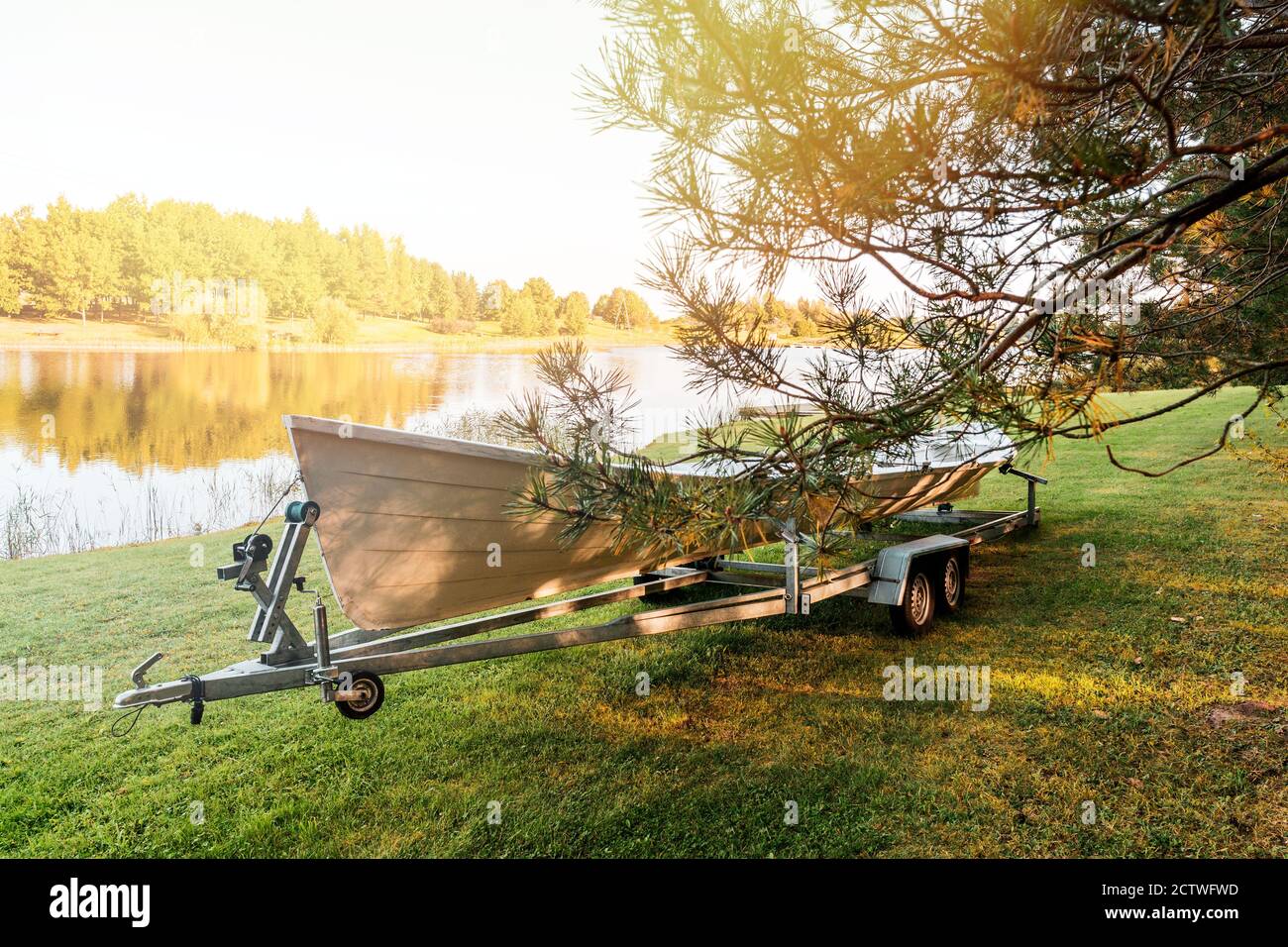 Long boat trailer hi-res stock photography and images - Alamy