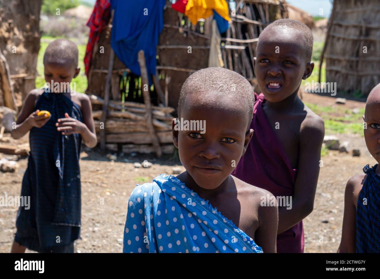 ENGARE SERO. TANZANIA - JANUARY 2020: Indigenous Maasai in Traditional ...