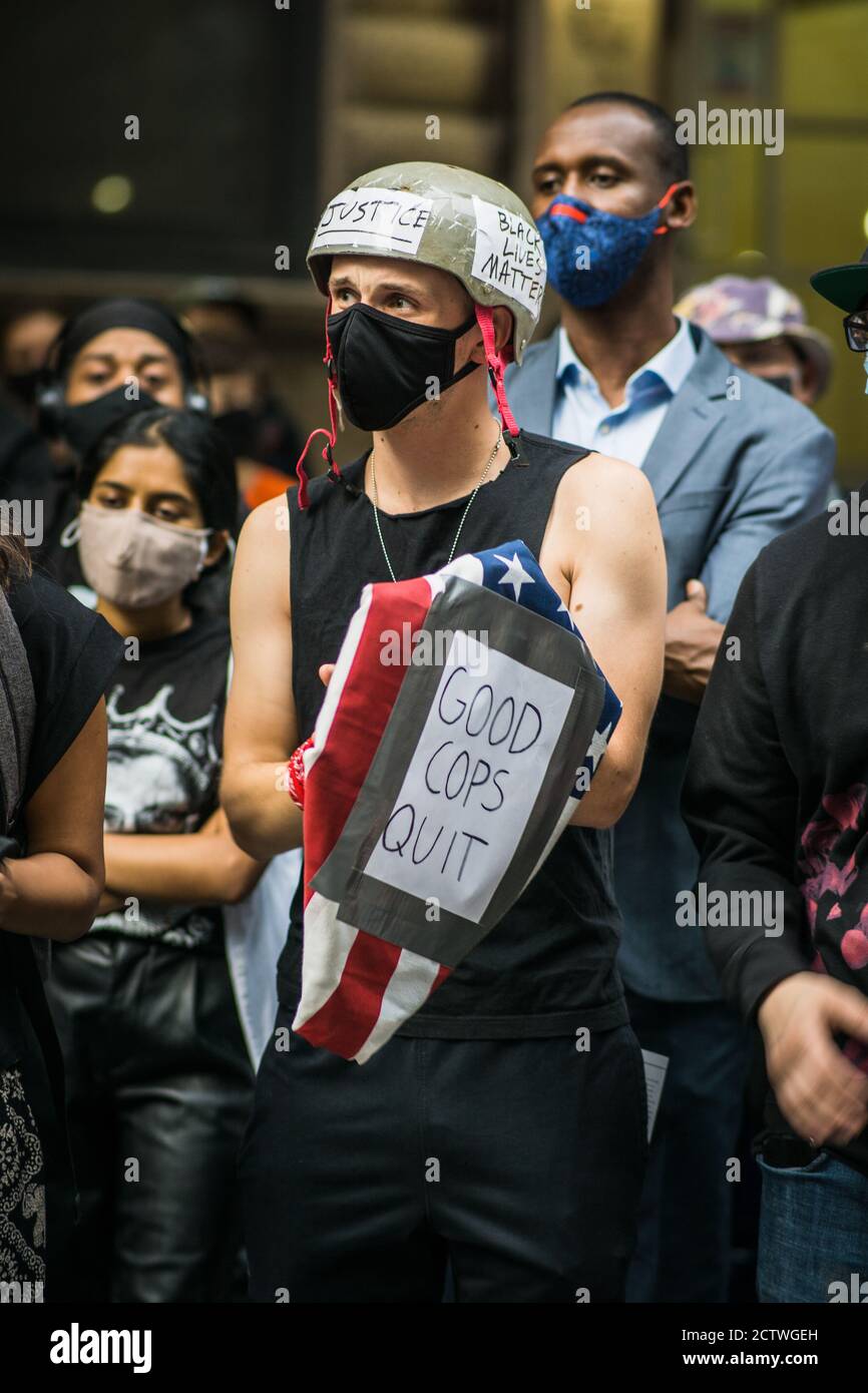 NYC Democratic Socialist of America protest NYC Councilman Cory Johnson ...