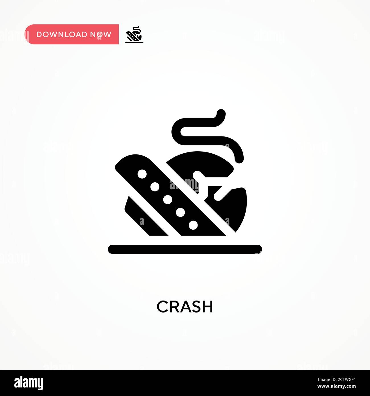 Crash vector icon. . Modern, simple flat vector illustration for web ...