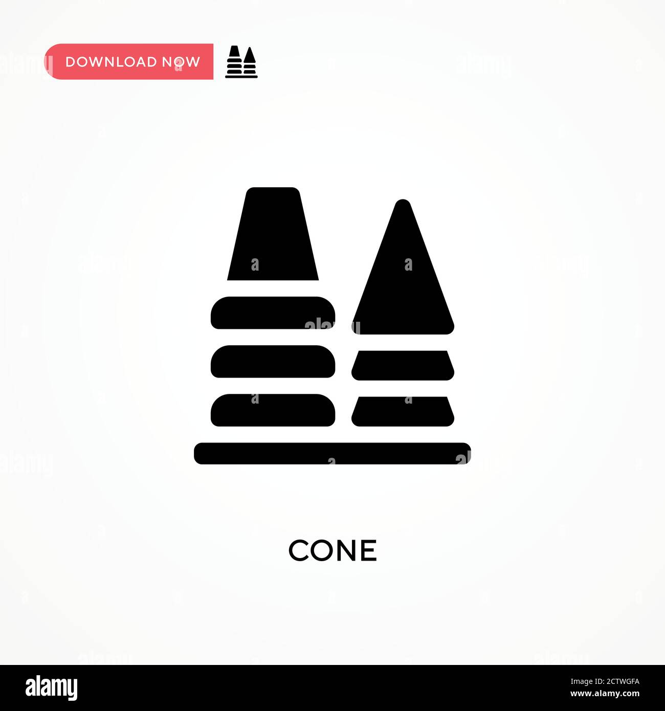 Cone vector icon. . Modern, simple flat vector illustration for web ...