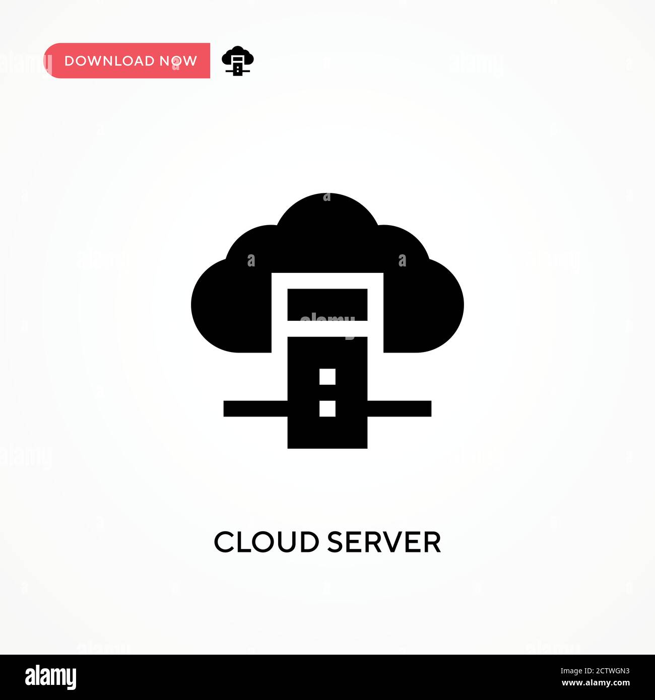 Cloud server vector icon. . Modern, simple flat vector illustration for ...