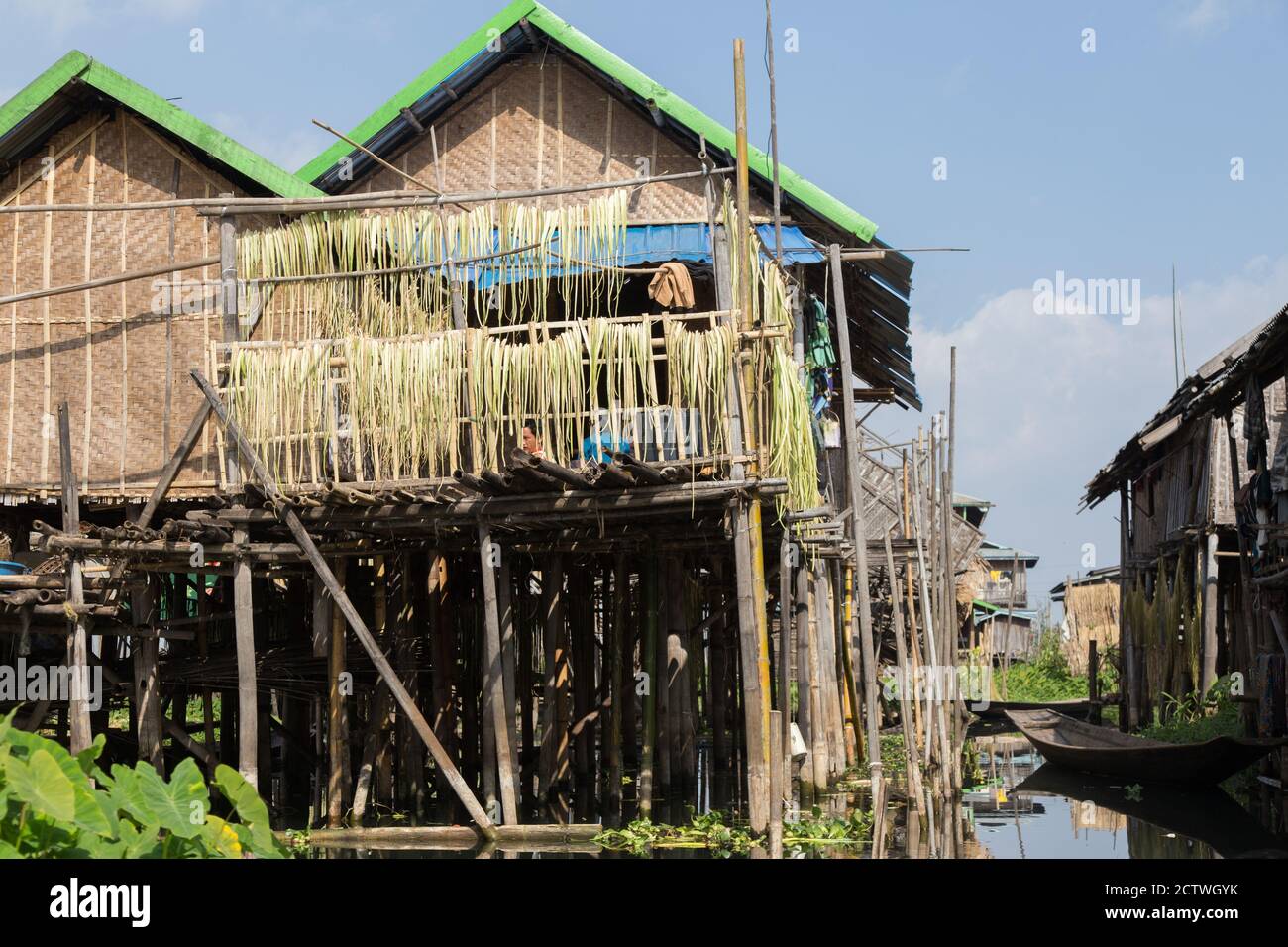 Inle Lake Myanmar 12/16/2015 floating village of Taunggyi houses built ...