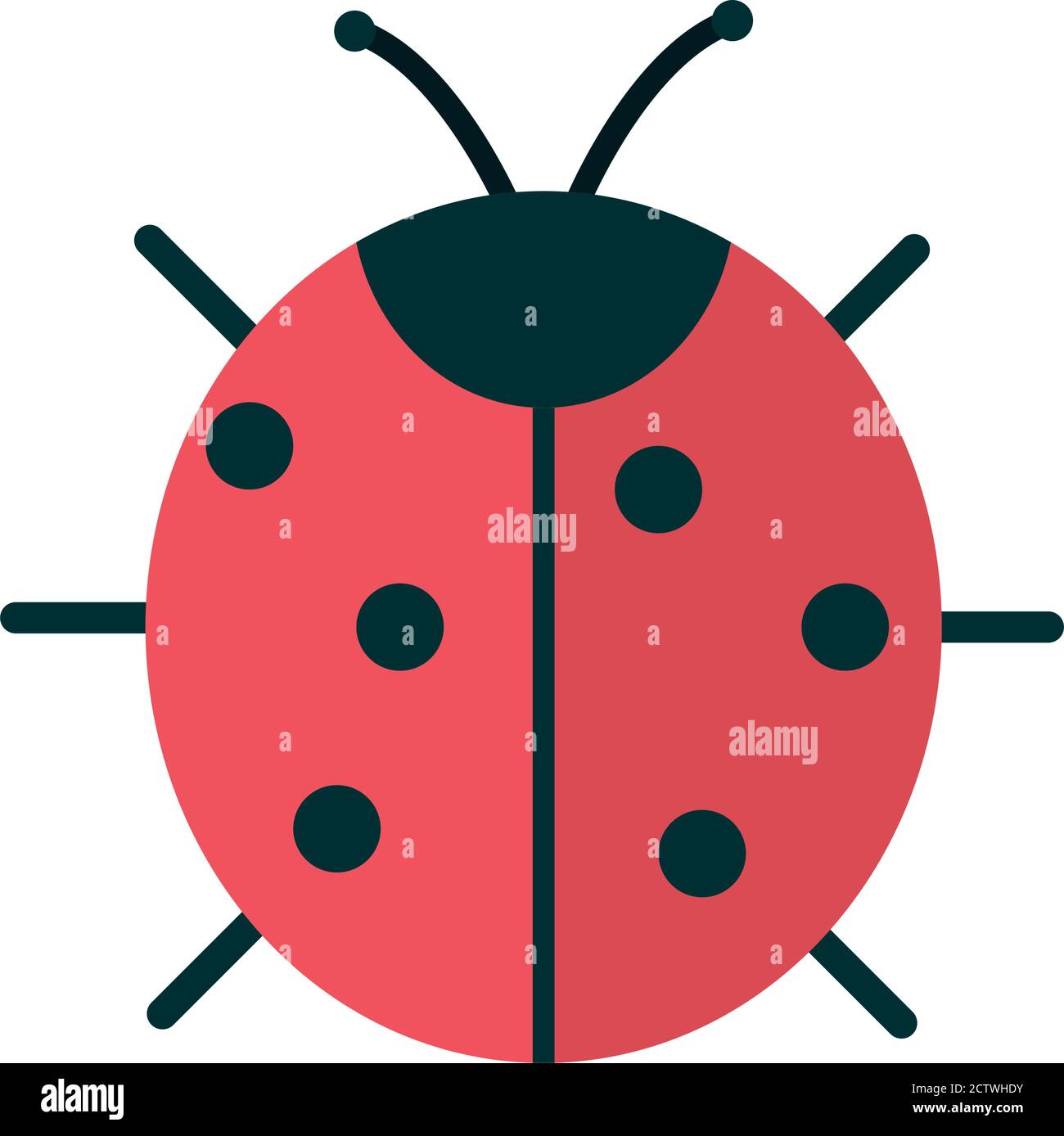 ladybug insect animal flat icon style vector illustration Stock Vector ...