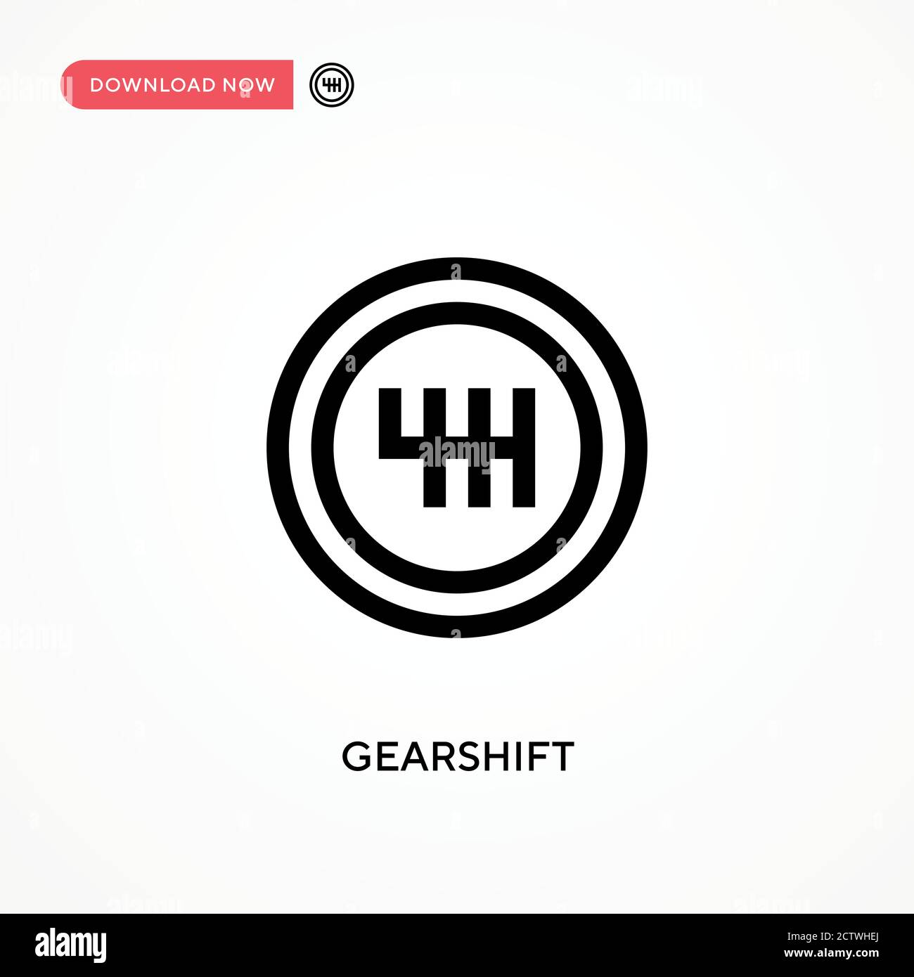 Gearshift vector icon. . Modern, simple flat vector illustration for web site or mobile app ...