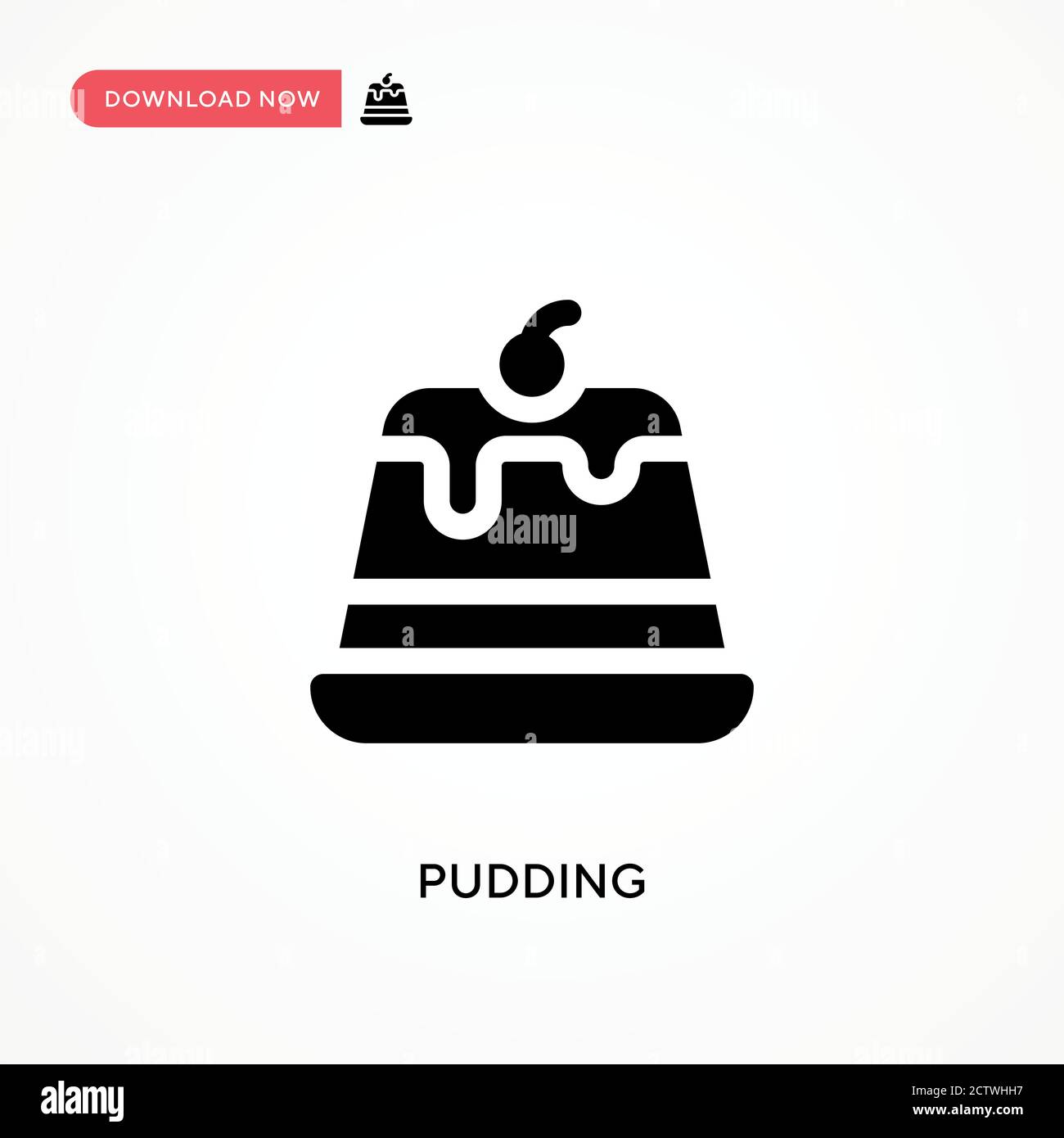 Pudding vector icon. . Modern, simple flat vector illustration for web ...