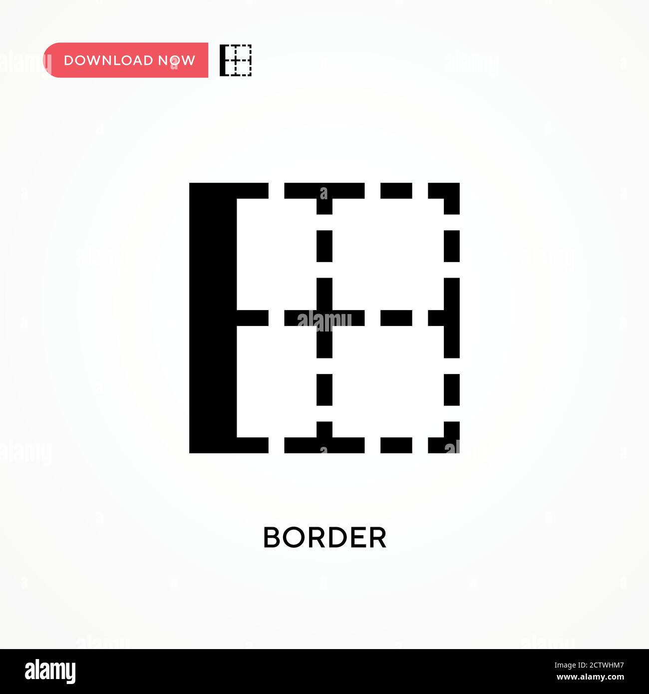 Border vector icon. . Modern, simple flat vector illustration for web ...