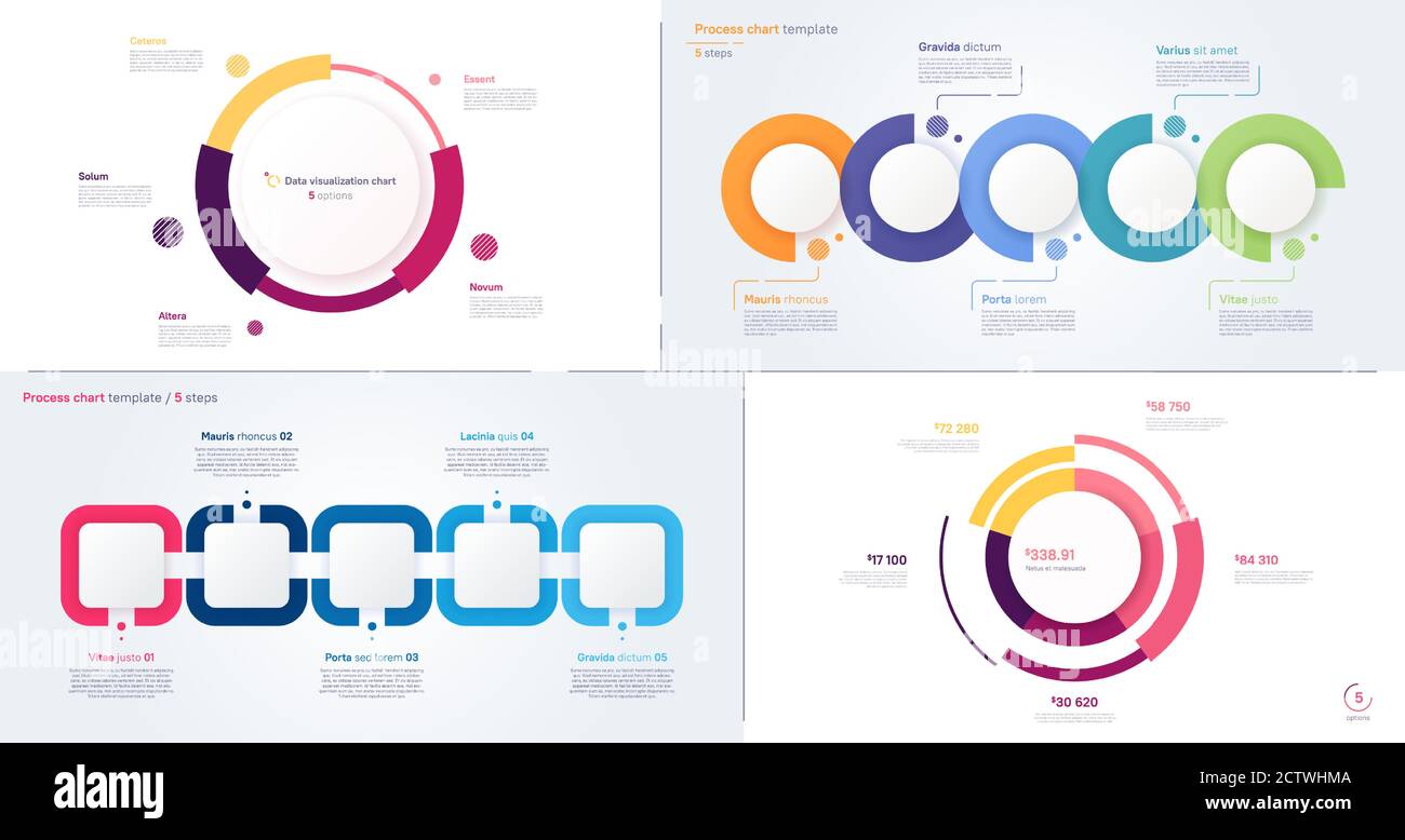 Vector process and circle chart designs Stock Vector Image & Art - Alamy