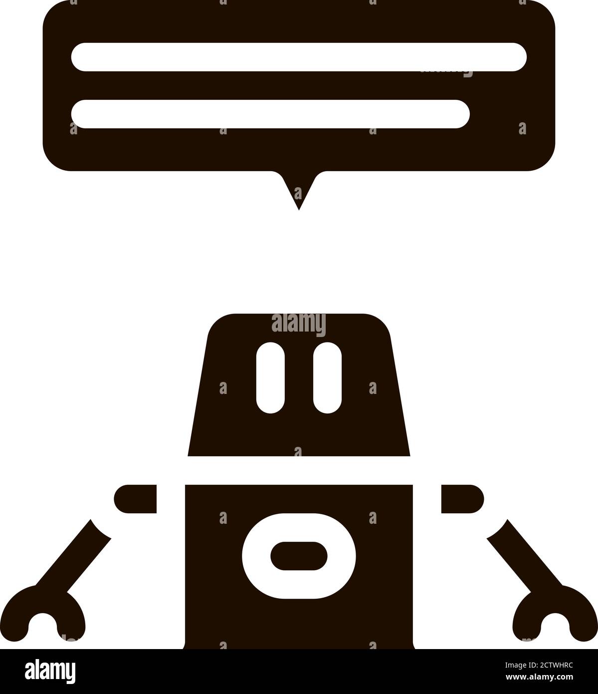 Artificial Intelligence Chat Bot Vector Sign Icon Stock Vector Image ...