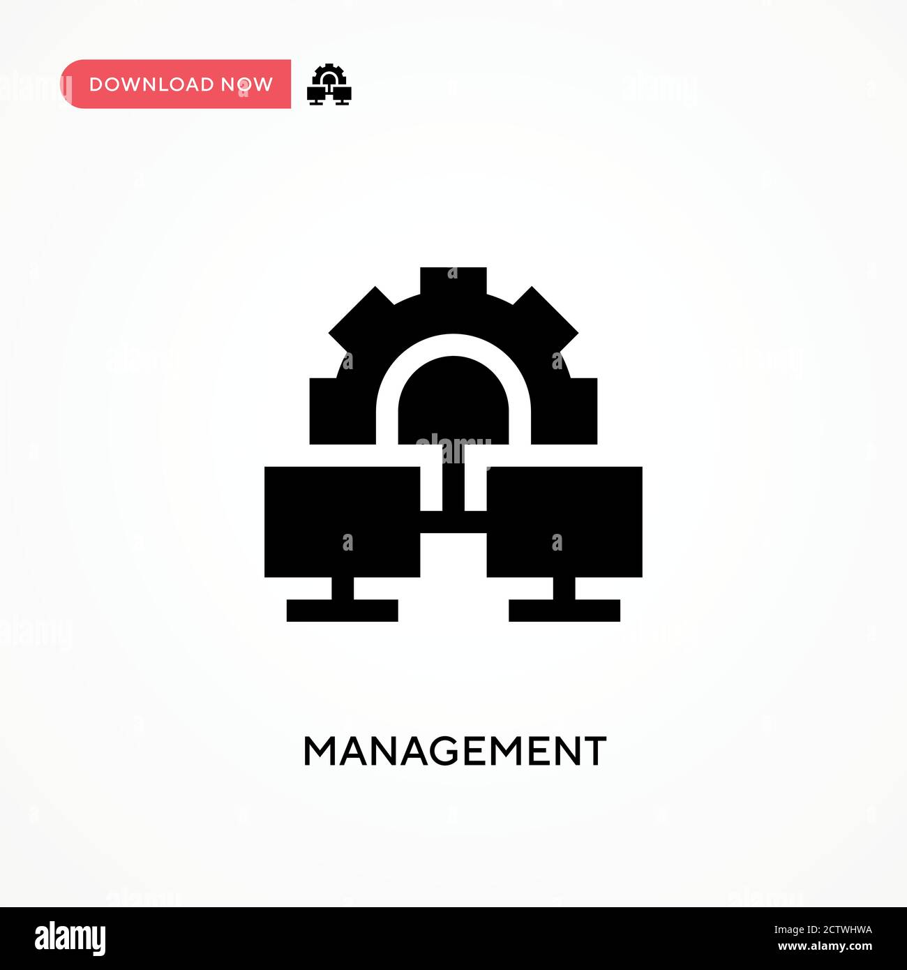 Management vector icon. . Modern, simple flat vector illustration for ...