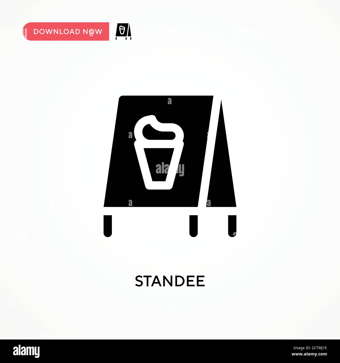 Standee vector icon. . Modern, simple flat vector illustration for web ...