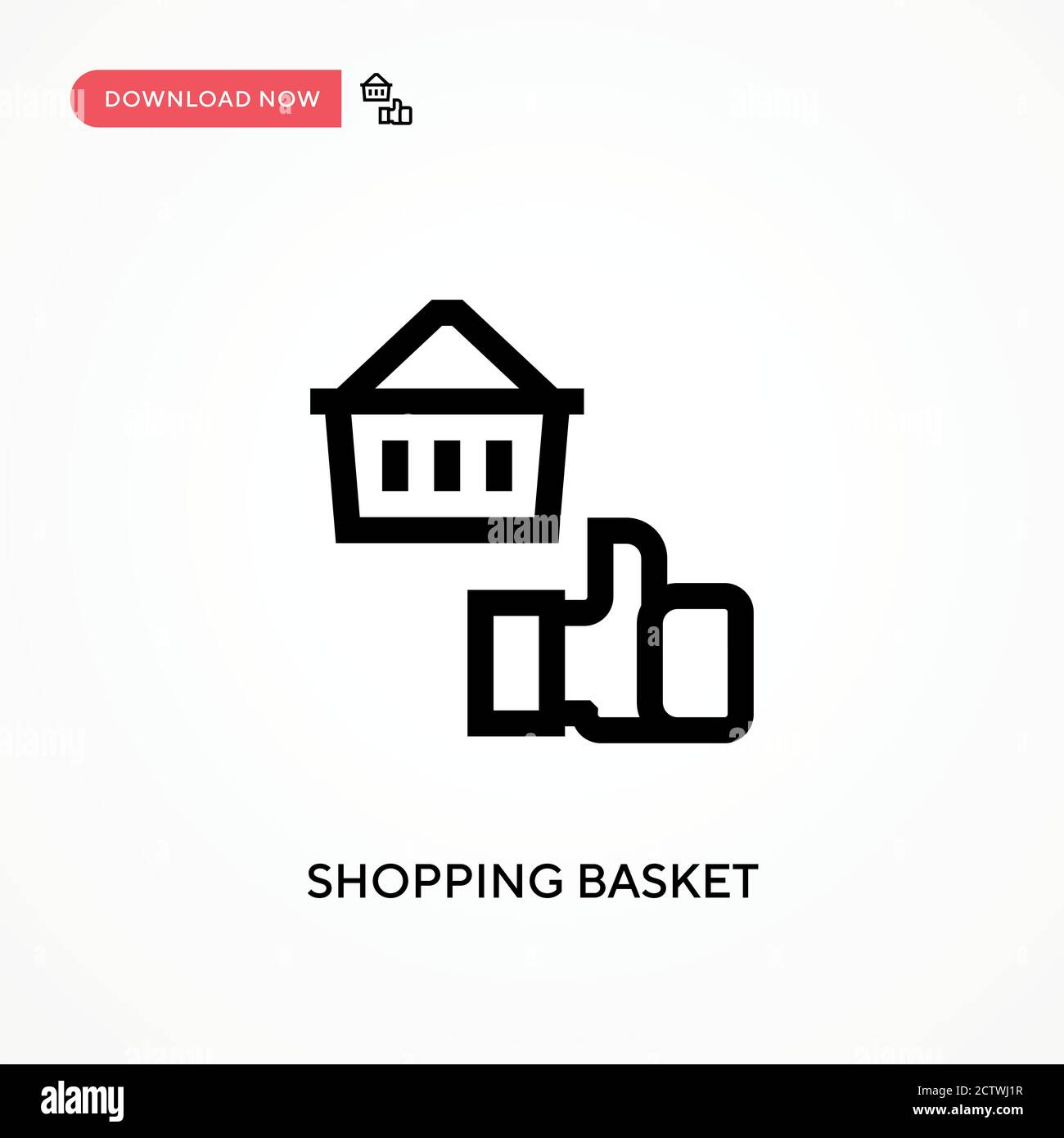Shopping basket vector icon. . Modern, simple flat vector illustration ...