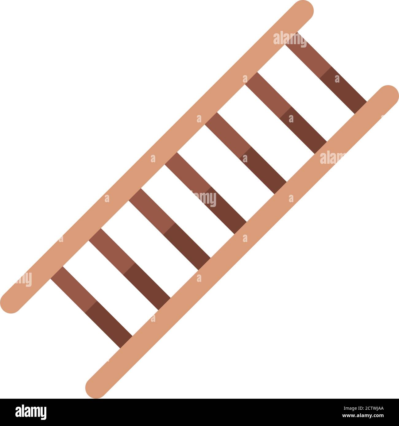 wood ladder equipment repair construction flat icon style vector ...