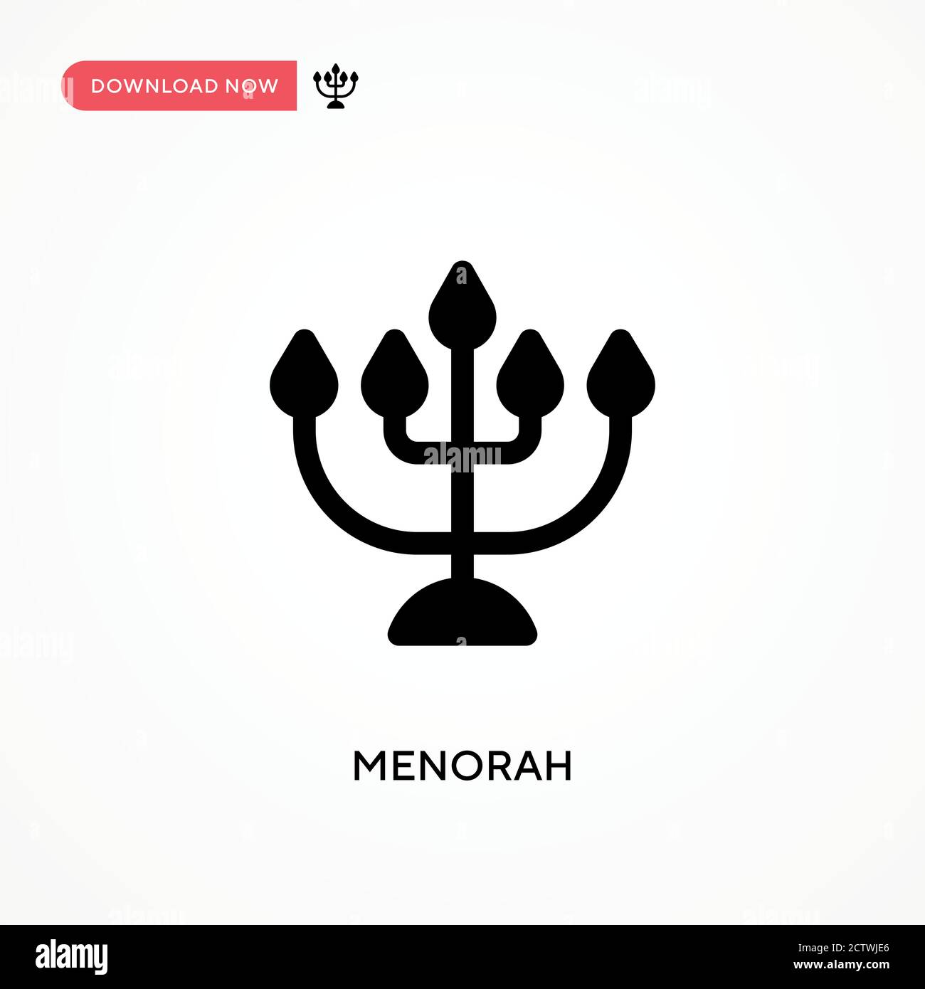 Menorah vector icon. . Modern, simple flat vector illustration for web ...