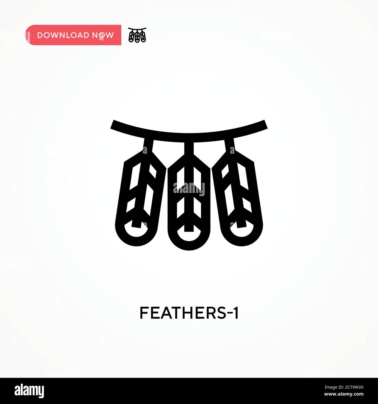 Feathers-1 vector icon. . Modern, simple flat vector illustration for ...