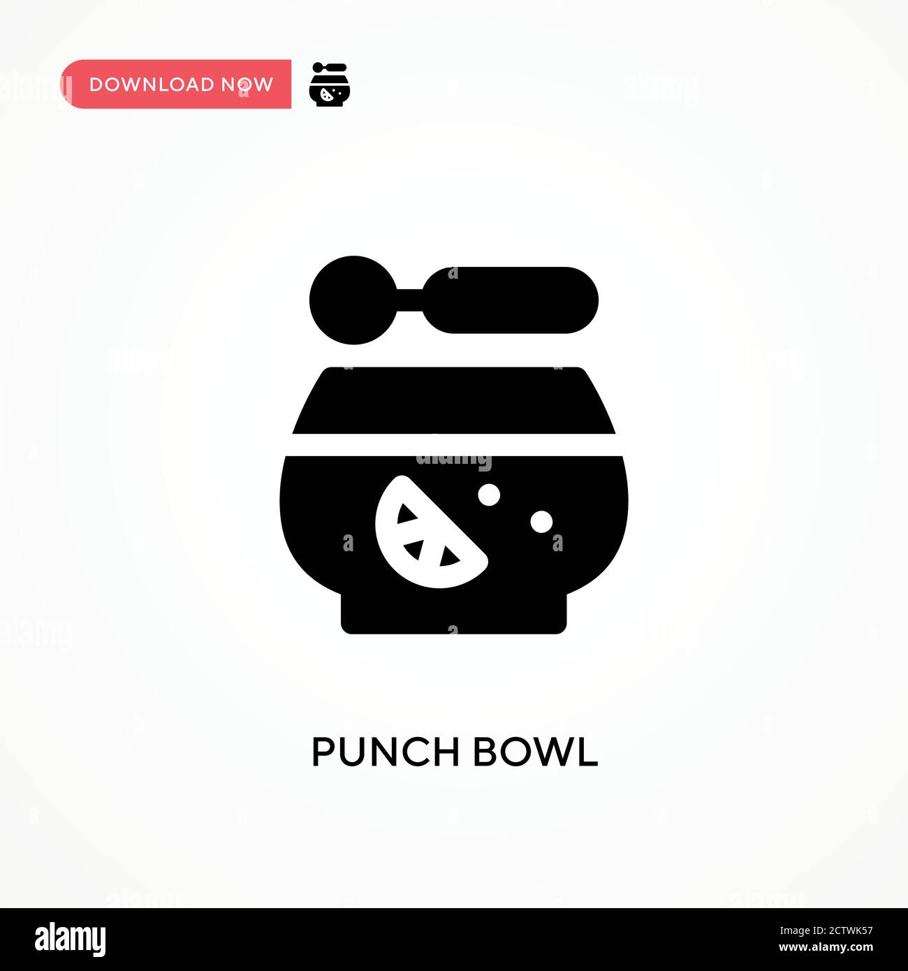 Punch bowl vector icon. . Modern, simple flat vector illustration for ...