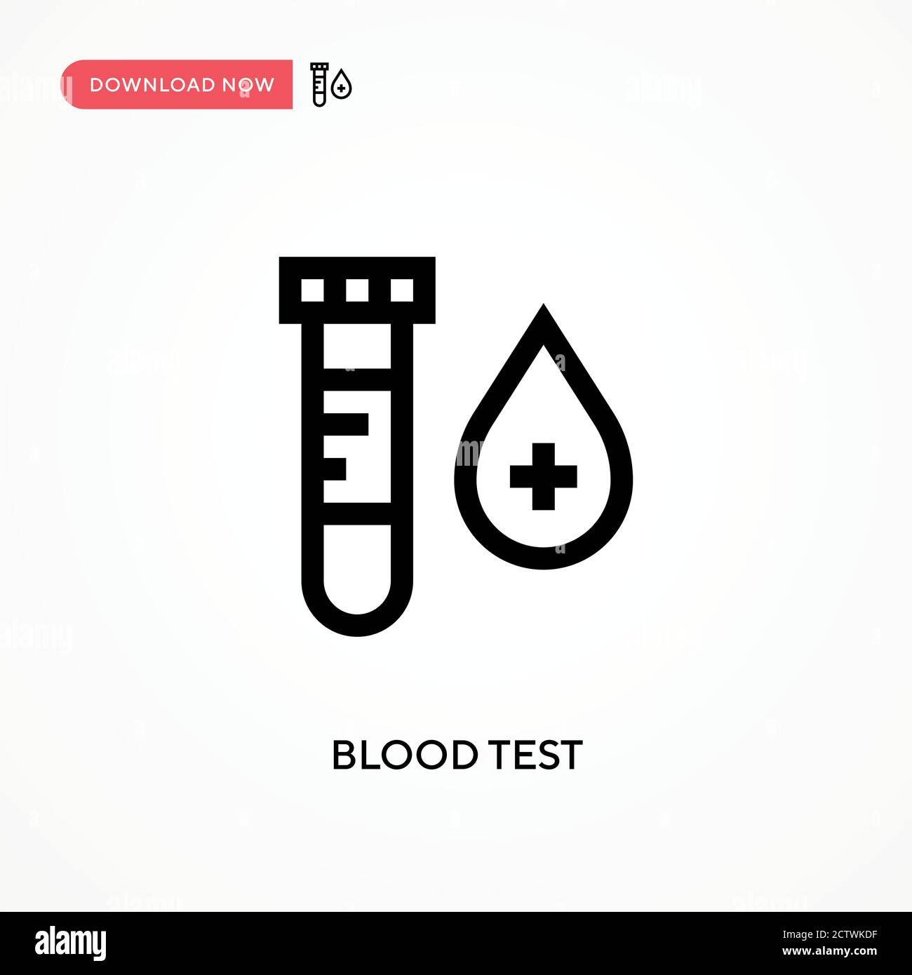 Blood test vector icon. . Modern, simple flat vector illustration for ...