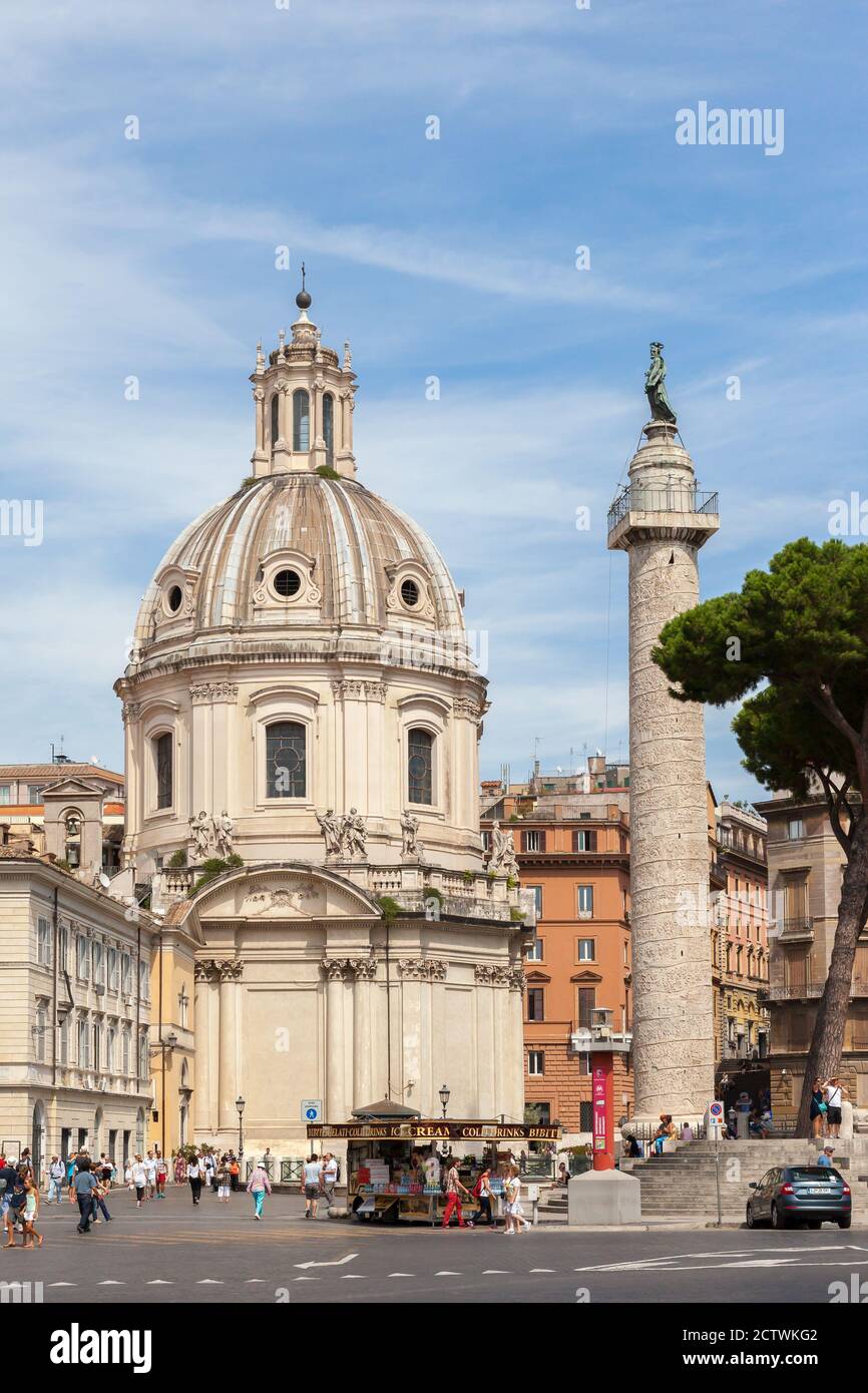 ROME, ITALY - 2014 AUGUST 21. The church Most Holy Name of Mary in Rome ...