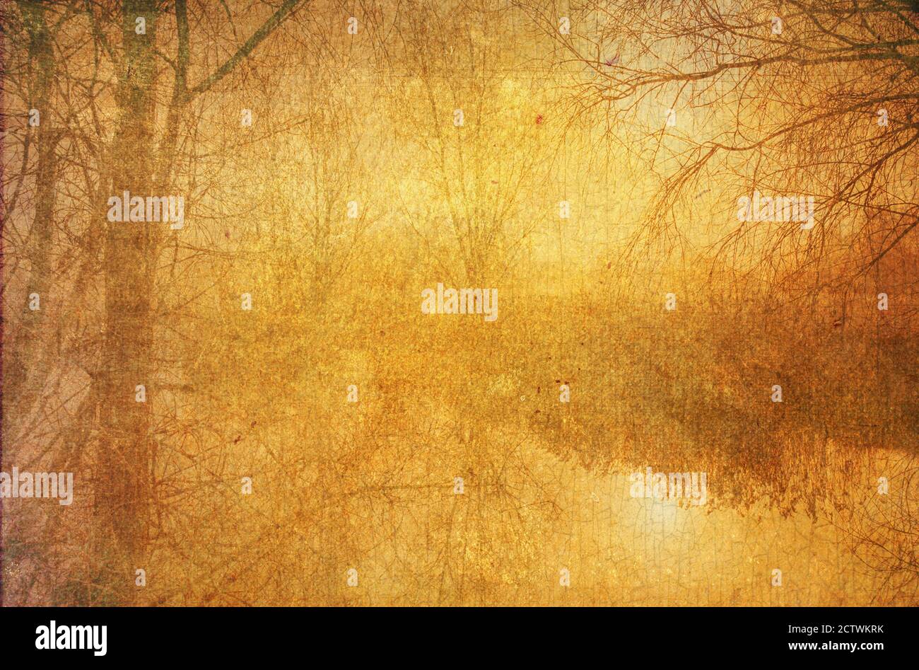 Mist hanging over water meadows in Suffolk England in winter Stock ...