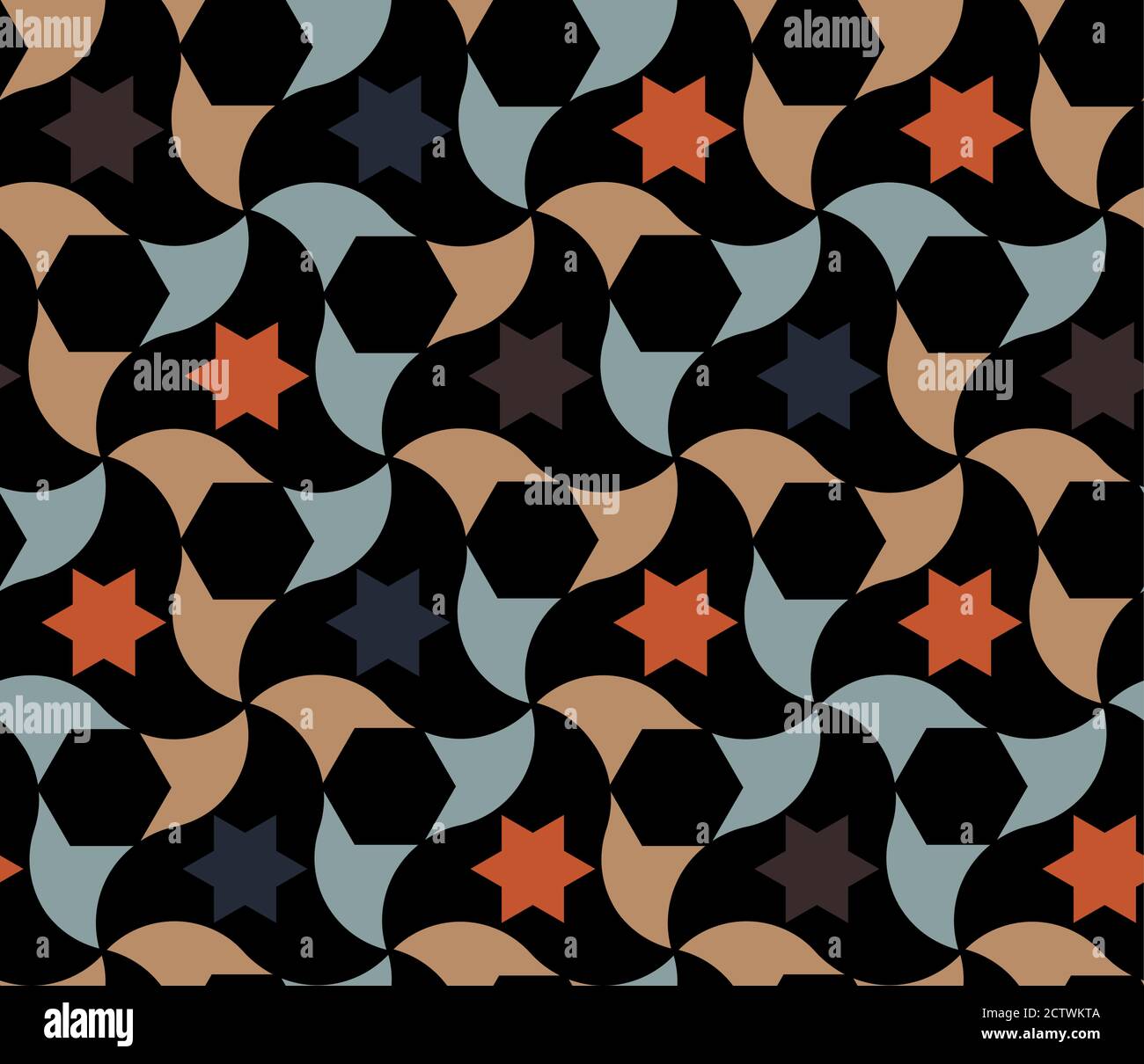 Geometric islamic pattern. Color geometric arabic vector texture for ...