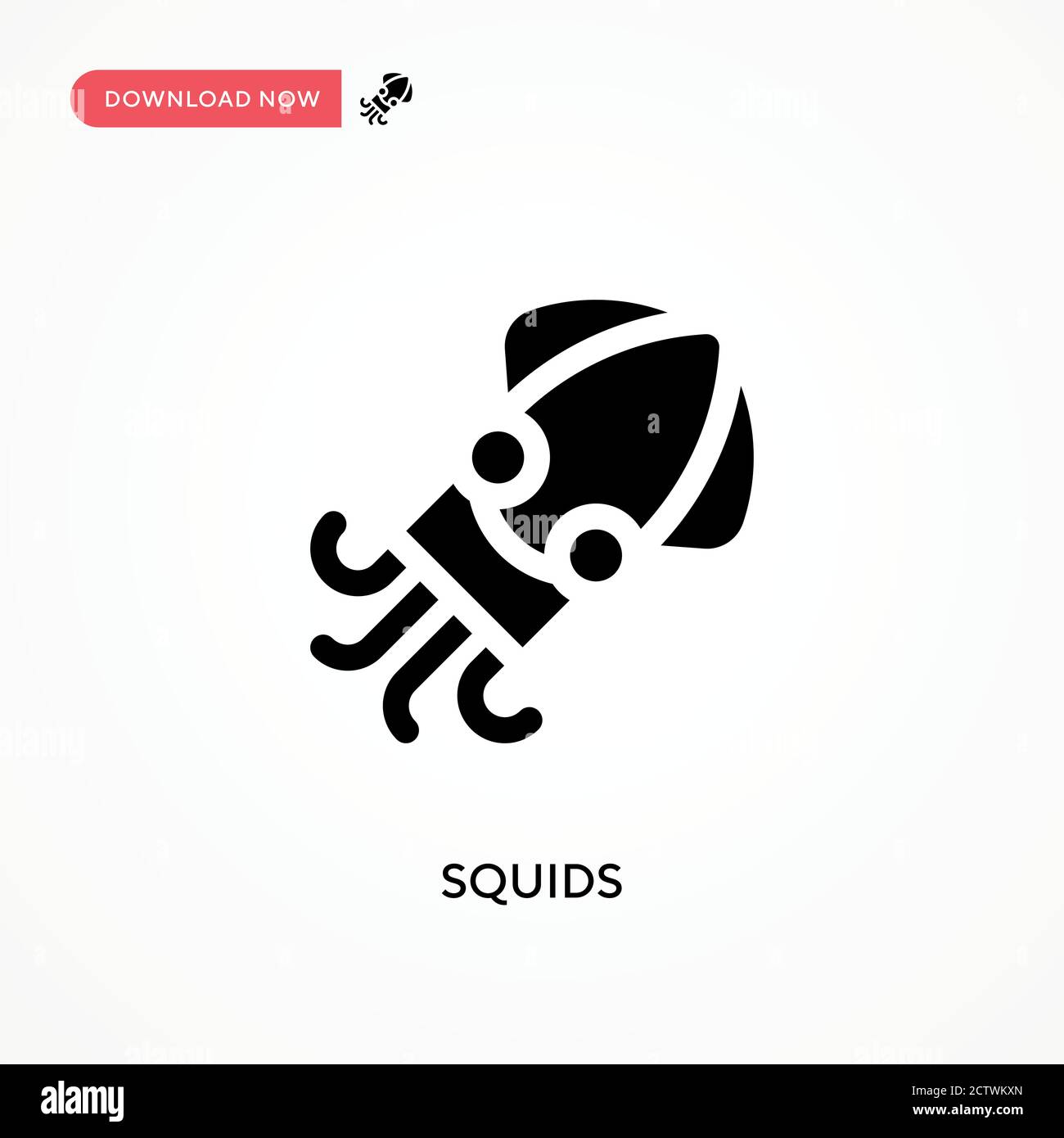 Squids vector icon. . Modern, simple flat vector illustration for web ...