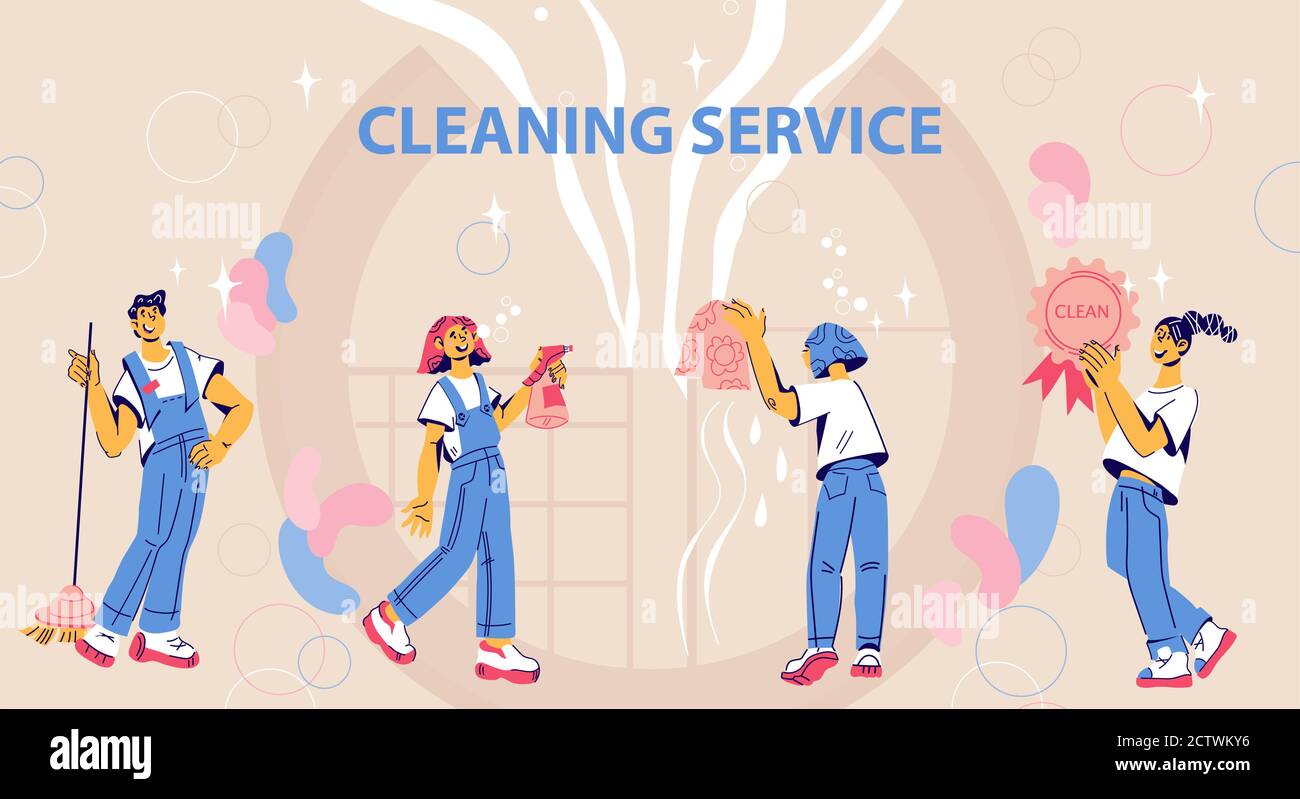 Floor cleaning ad Stock Vector Images - Alamy