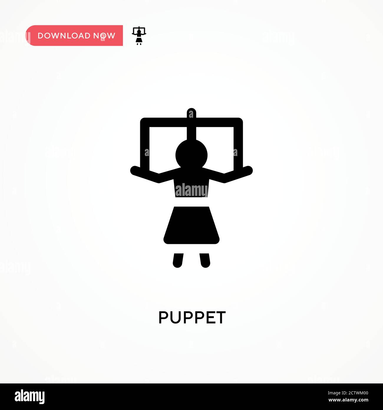 Puppet vector icon. . Modern, simple flat vector illustration for web ...
