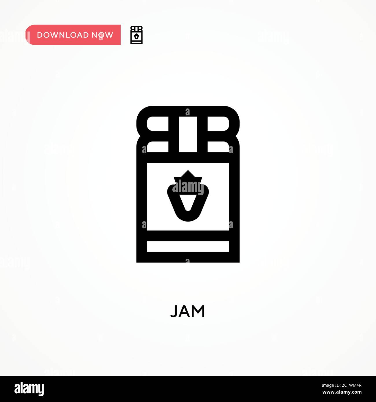Jam vector icon. . Modern, simple flat vector illustration for web site ...