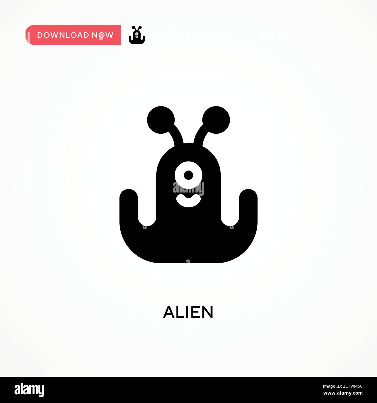 Alien vector icon. . Modern, simple flat vector illustration for web ...